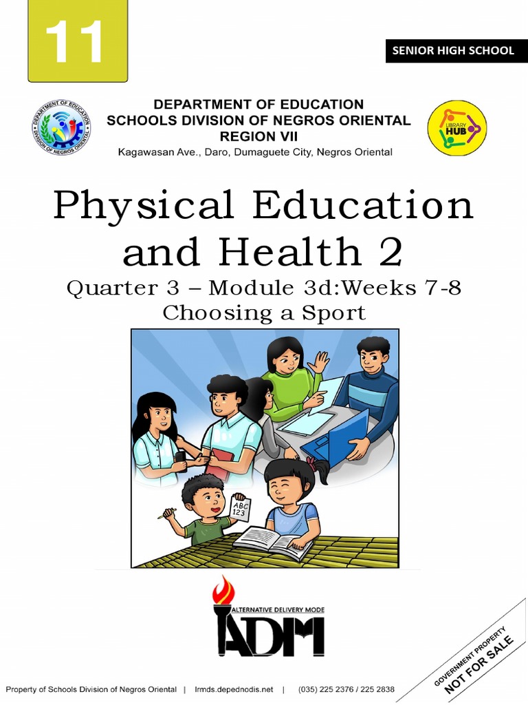 Physical Education and Health 2: Quarter 3 - Module 3d:weeks 7-8 ...
