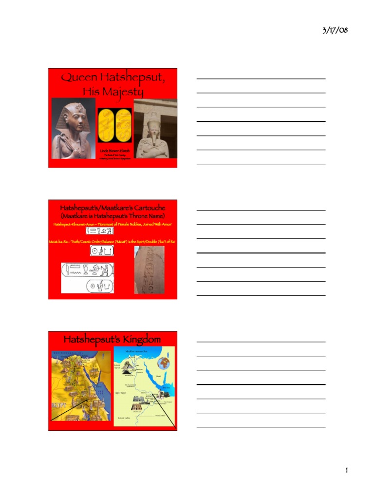 Queen Hatshepsut," His Majesty | PDF | Hatshepsut | Pharaoh