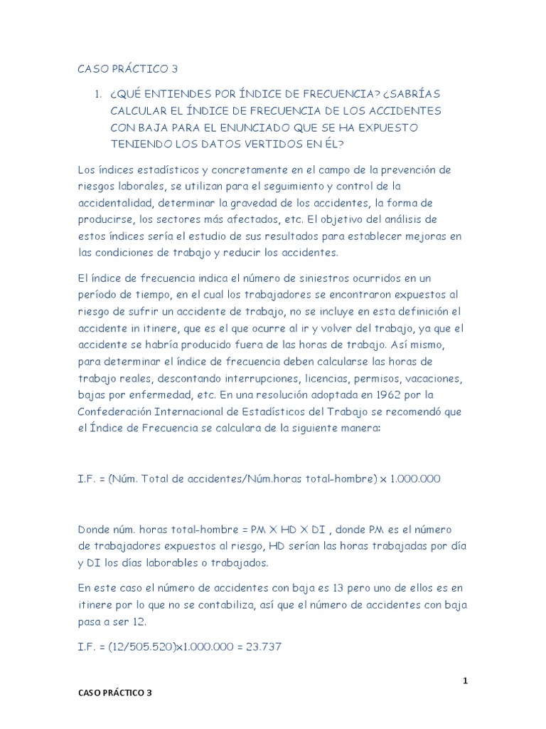 Índices de Frecuencia y Gravedad Laboral | PDF | Business | Science
