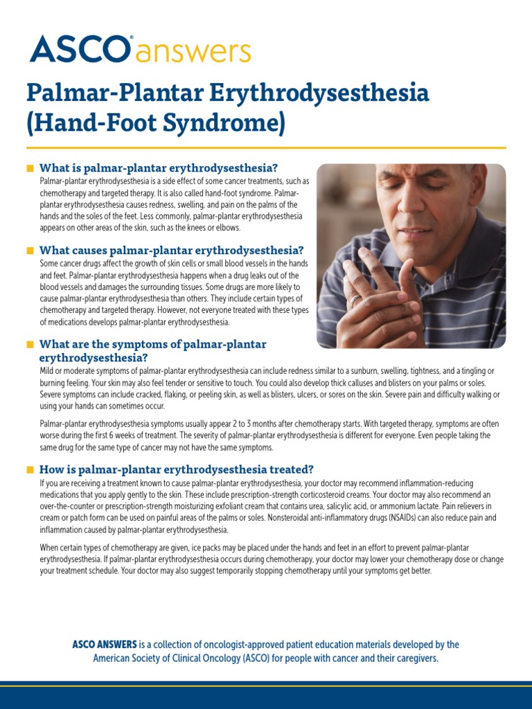 Asco Answers Hand Foot Syndrome | PDF | Analgesic | Chemotherapy
