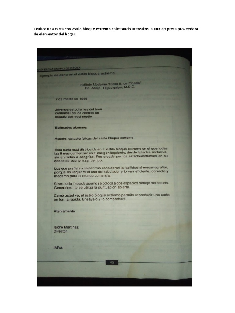 Carta Estilo Bloque Extremo | PDF