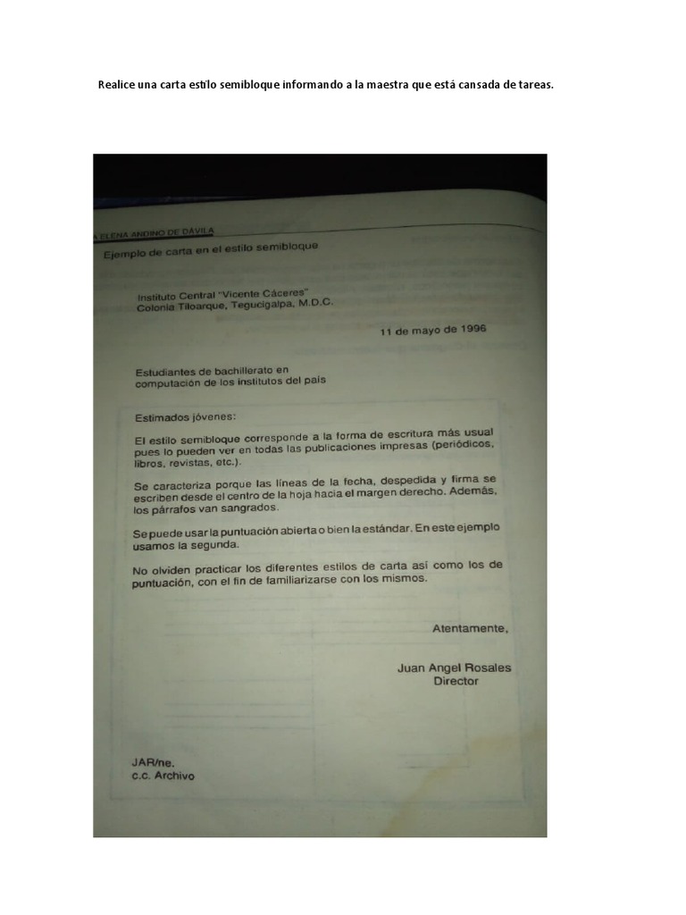 Carta Estilo Semibloque | PDF