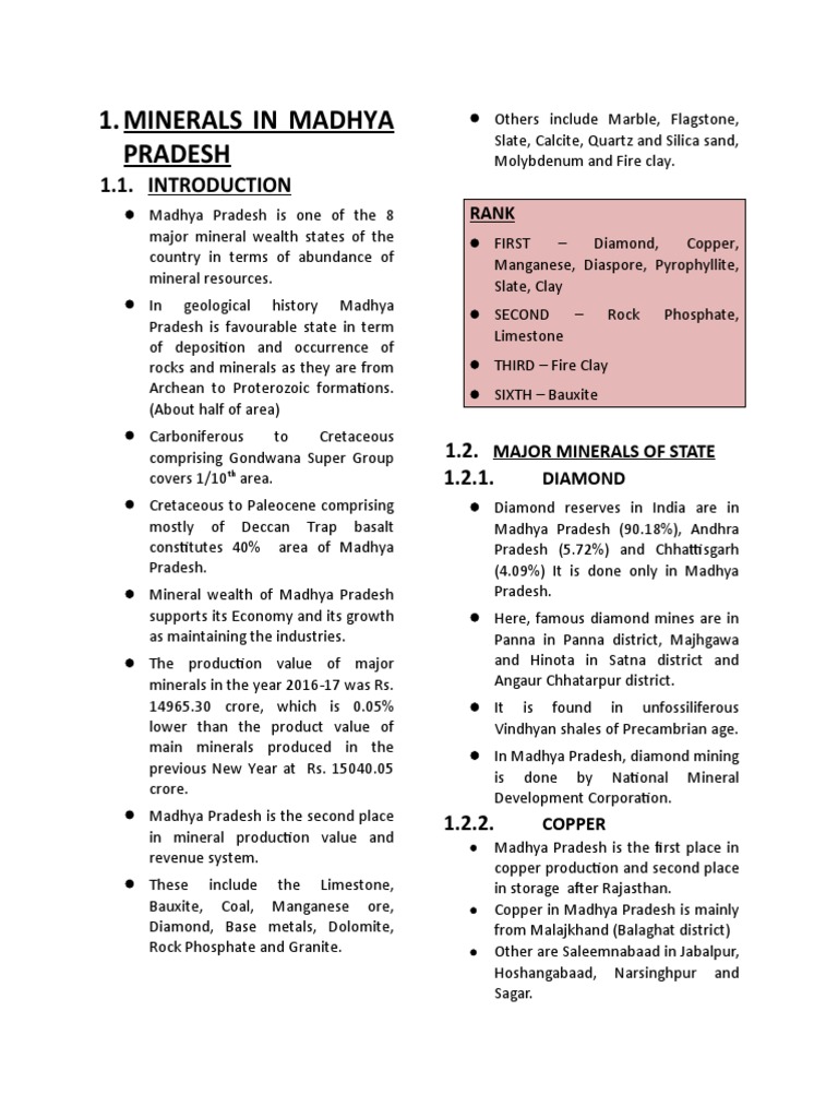 Mineral of MP | PDF | Tungsten | Minerals