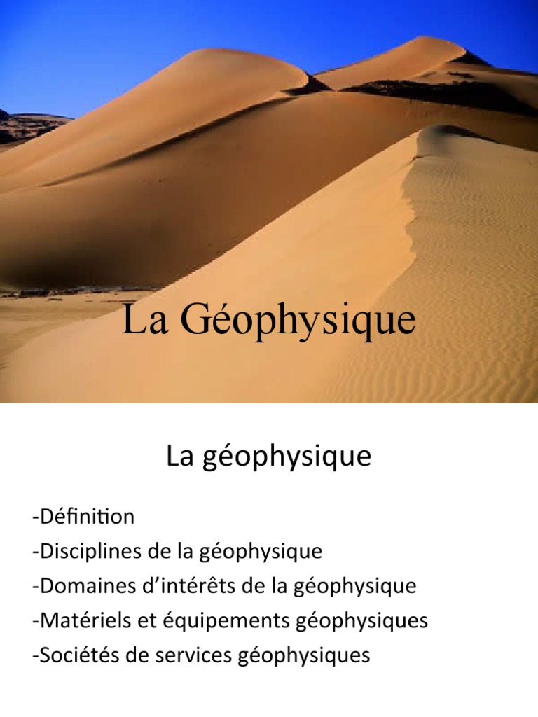 La Géophysique | PDF | Sismologie | Géophysique