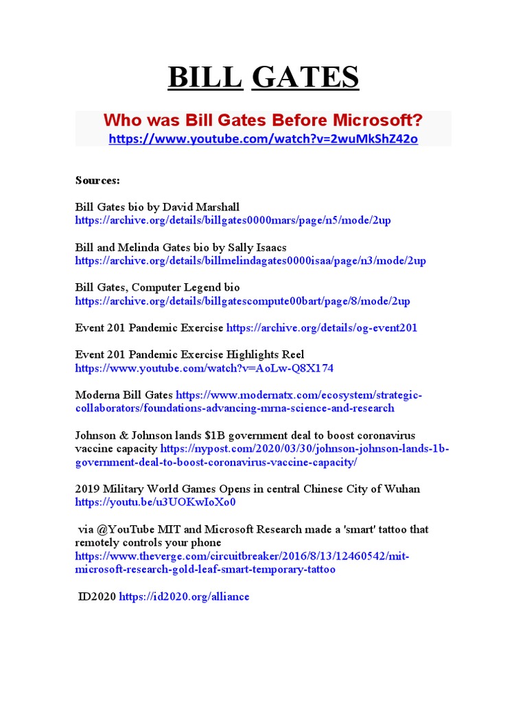 Who Was Bill Gates Before Microsoft? | Download Free PDF | Bill ...