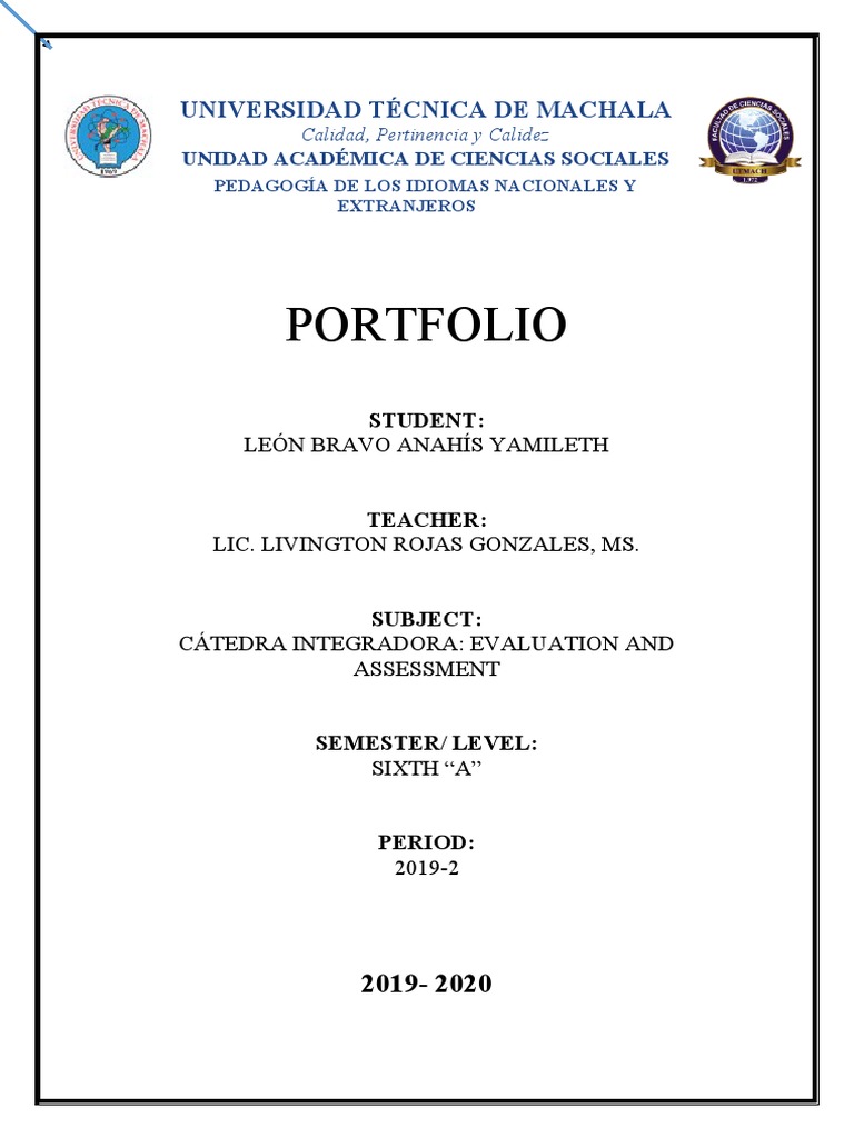 Portafolio Cátedra Integradora | PDF | Educational Assessment | Evaluation
