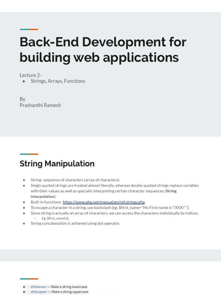 String Array Functions | PDF | Array Data Structure | String (Computer ...