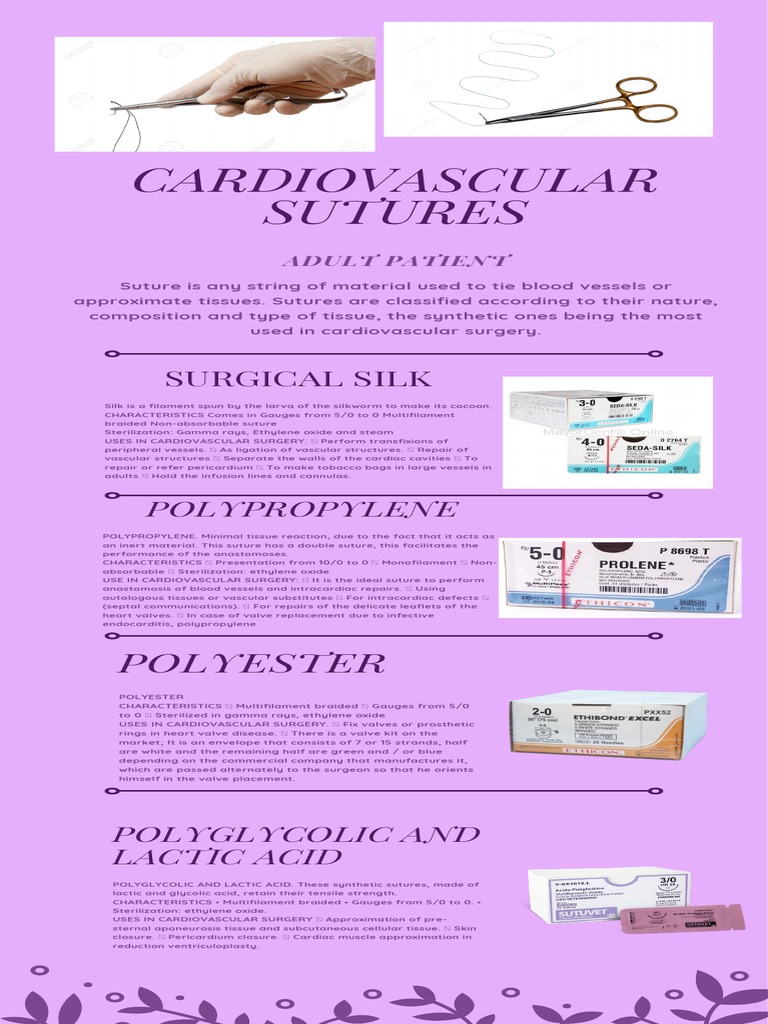 Cardiovascular Suture | PDF | Surgical Suture | Cardiac Surgery