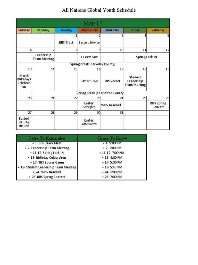 BR 314 Monthly Calander | PDF | Easter | Observances