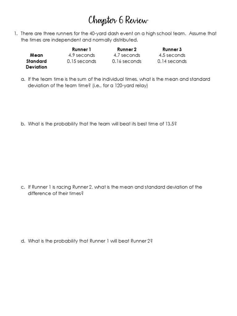 Chapter 6 Review | PDF | Mean | Fahrenheit