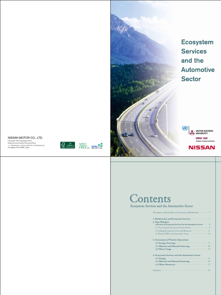 Ecosystem Services and The Automotive Sector | PDF | Ecosystem ...