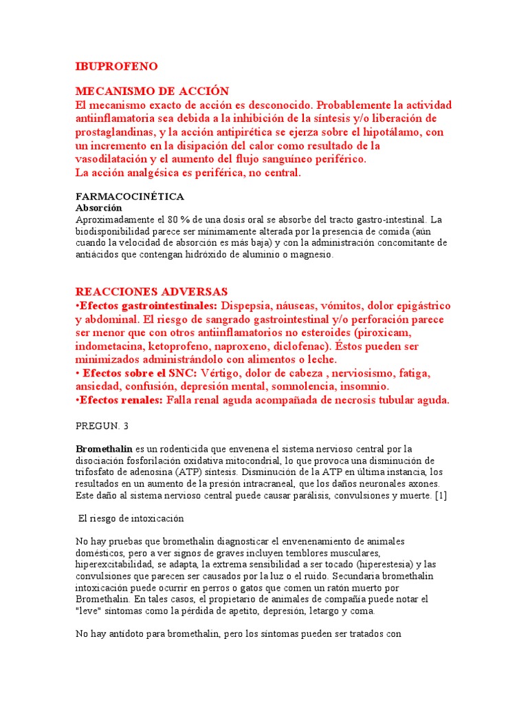 IBUPROFENO | PDF | Prostaglandina | Droga anti-inflamatoria libre de esteroides