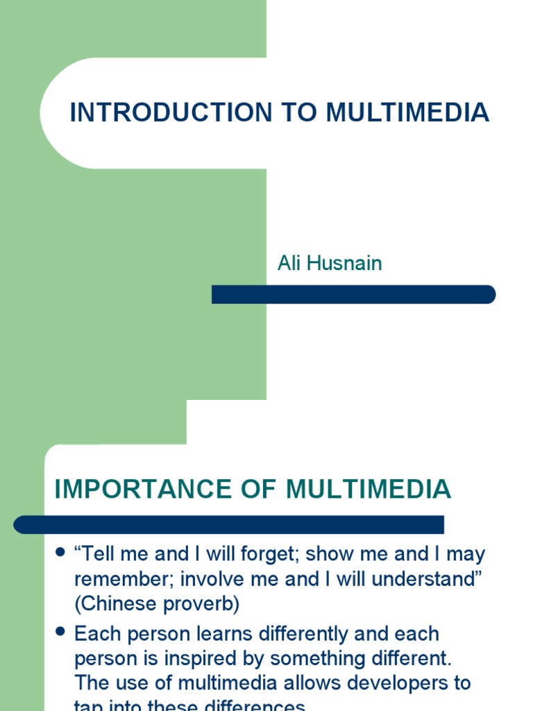 Lecture1-Introduction To Multimedia | PDF | Multimedia | Personal ...