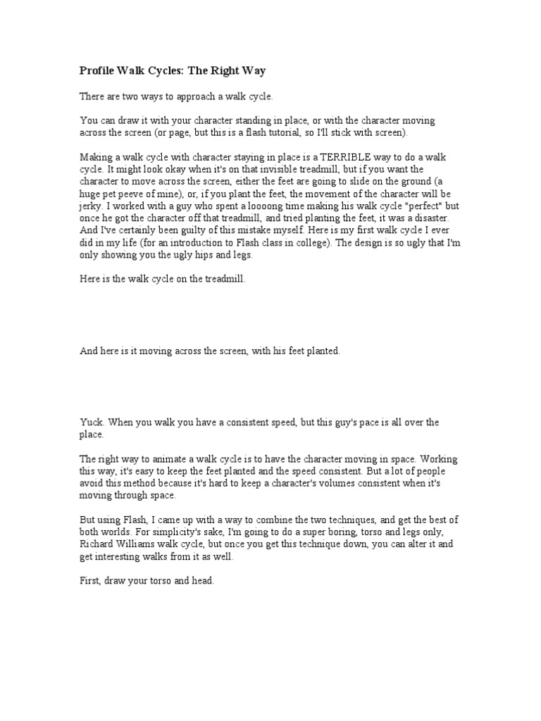 Profile Walk Cycle | PDF | Leisure