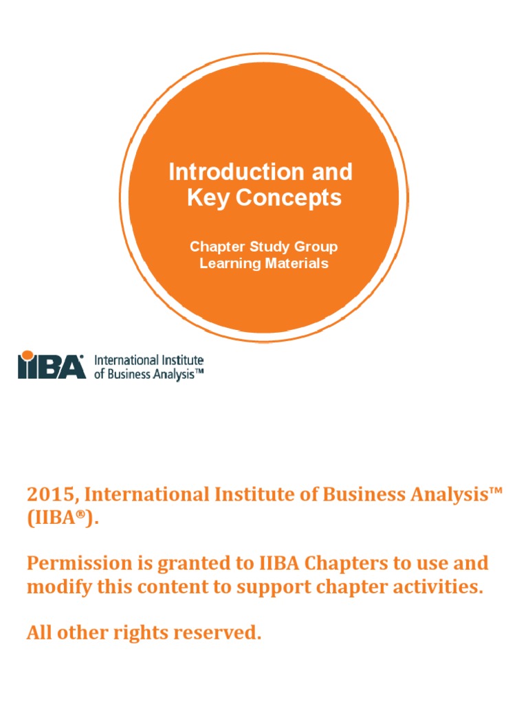 Introduction and Key Concepts: Chapter Study Group Learning Materials ...