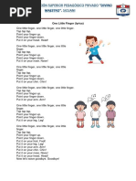 Learning About Body Parts Song Book | PDF | Hand | Foot