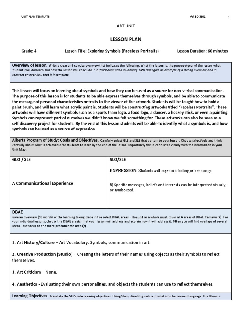 Exploring Symbols Lesson 1 Class 3 | PDF | Lesson Plan | Symbols