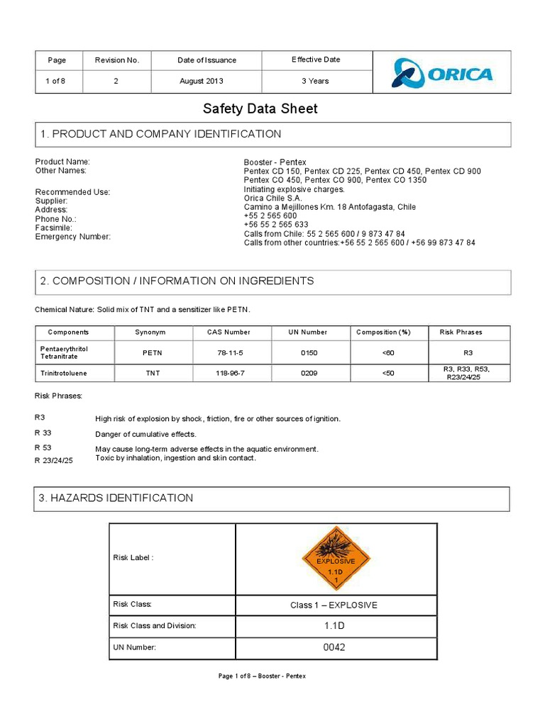 MSDS - Pentex - English - CH - Rev - 2 - Agosto - 2013 ING - 13 ...