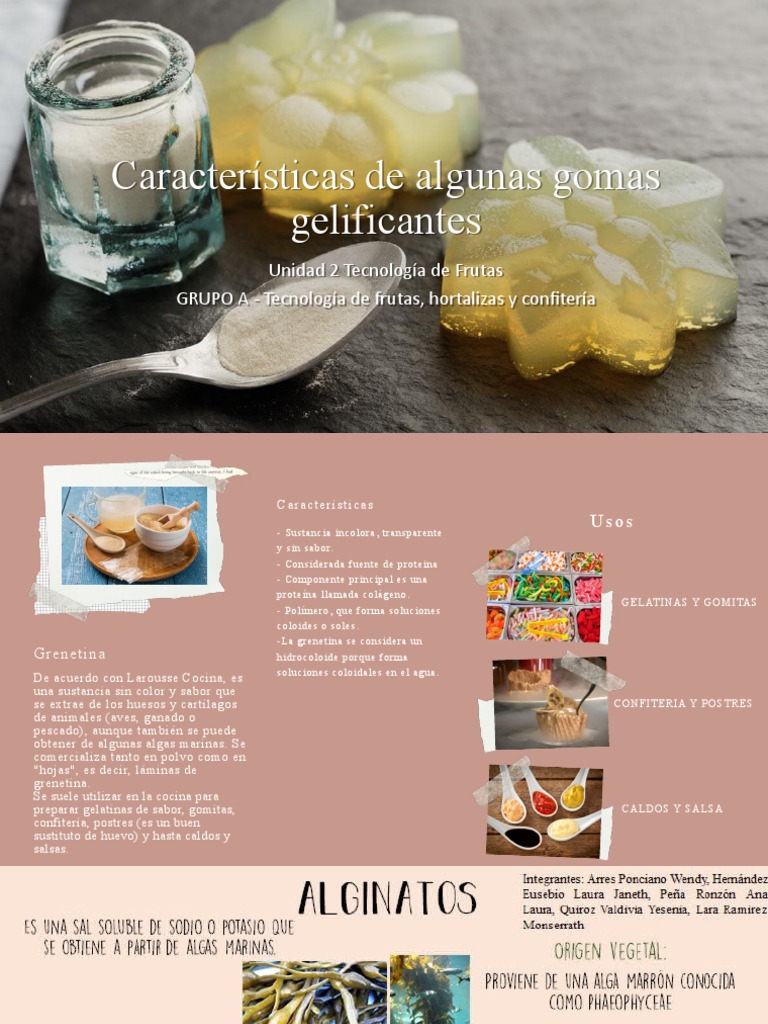 Características Gomas Gelificantes | PDF