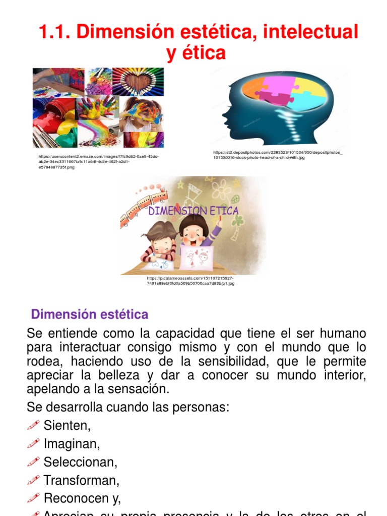 1.1 Dimensión Estética, Intelectual y Ética | Descargar gratis PDF ...