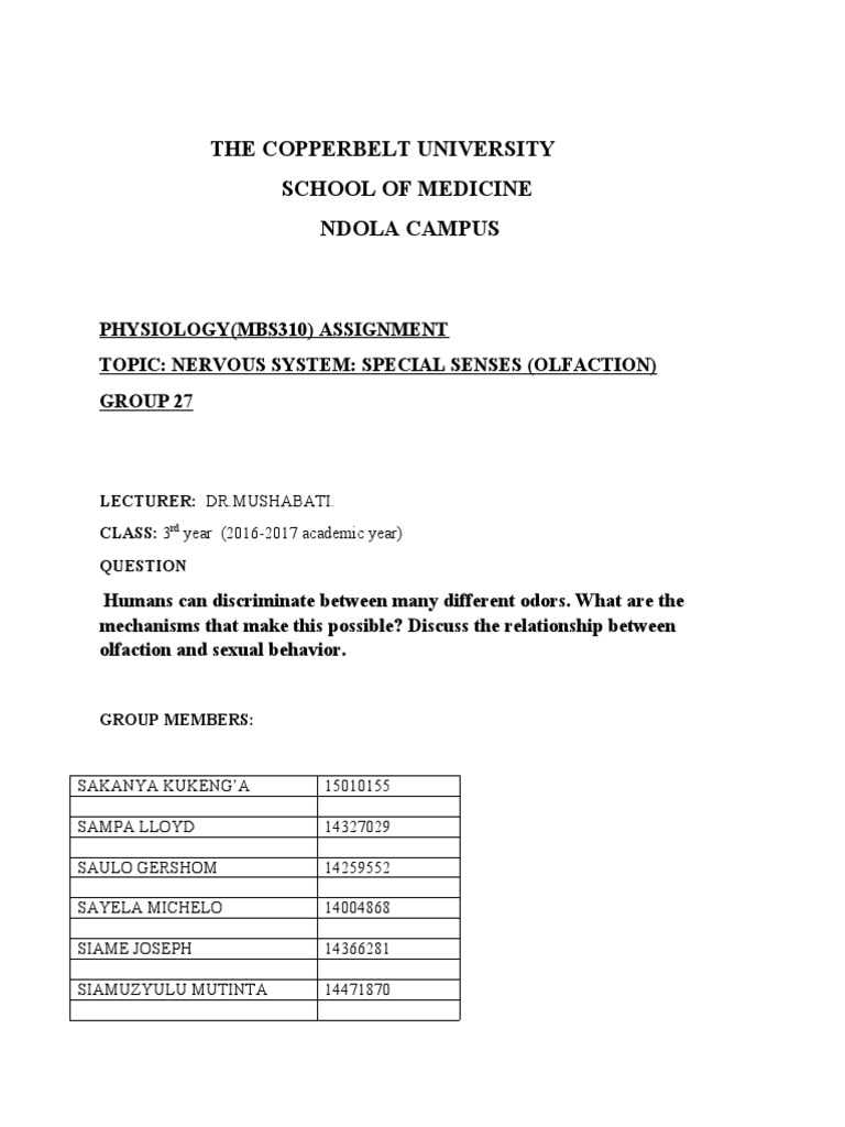 Aq27 Mechanism of Olfaction | PDF | Olfaction | Olfactory System