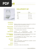 Kolliphor P 188 Geismar - Technical - Information | PDF | Viscosity ...