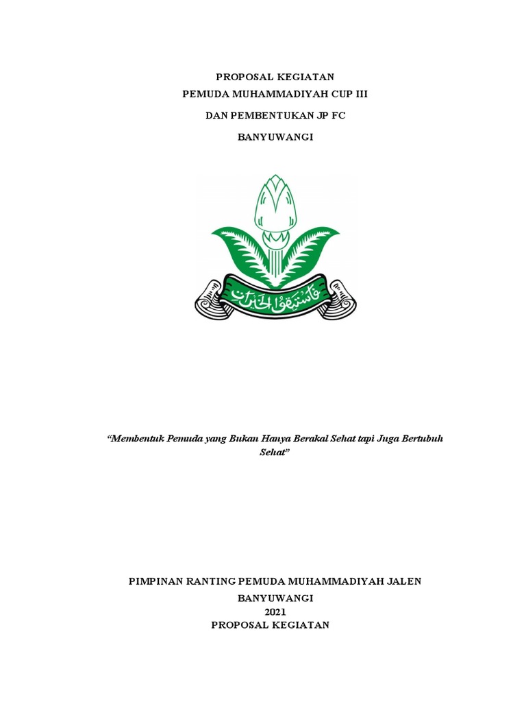 Contoh Proposal Kegiatan Pemuda Muhammadiyah | PDF