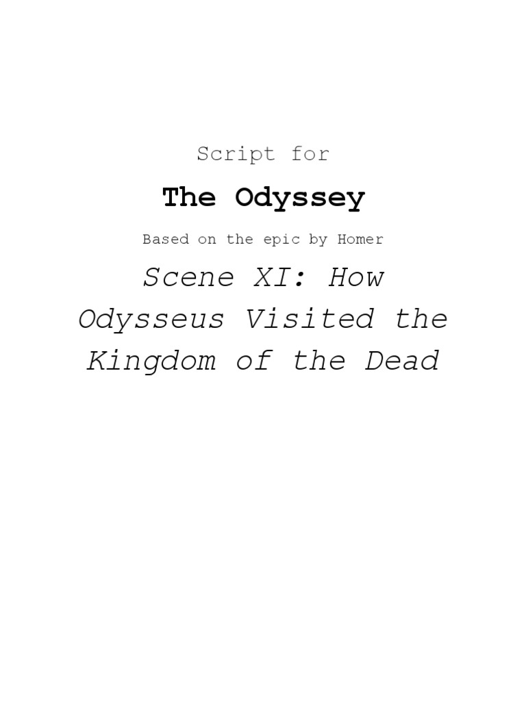 The Odyssey: Scene XI: How Odysseus Visited The Kingdom of The Dead ...