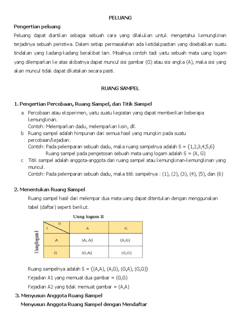Ruang Sampel | PDF