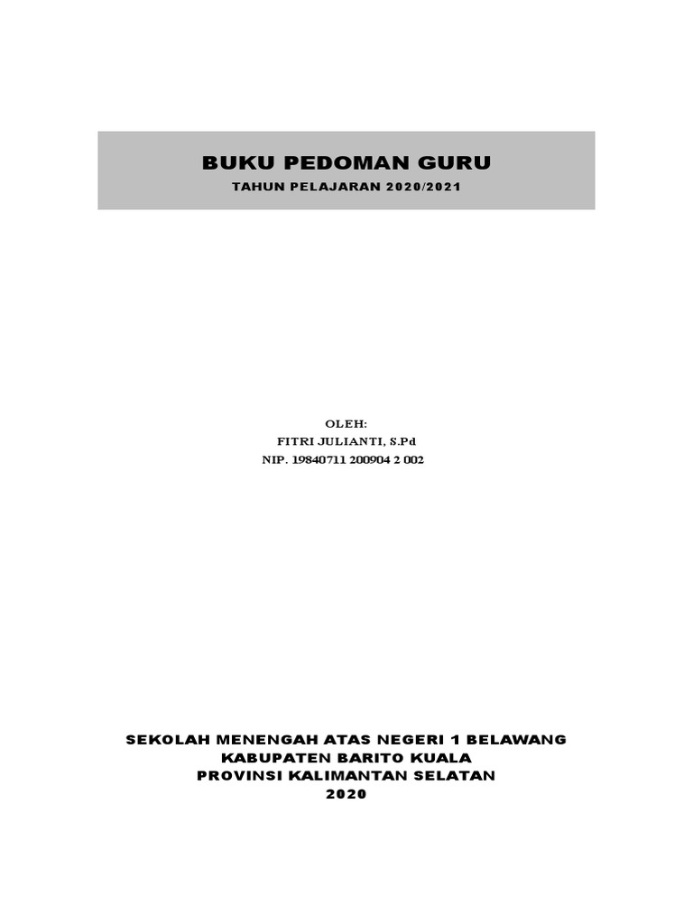 Buku Pedoman Guru | PDF