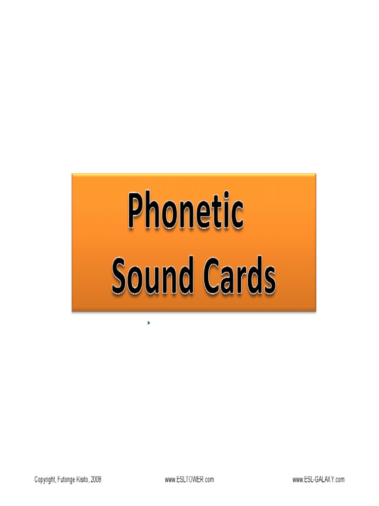 Phonetic Sound - Flashcards | PDF