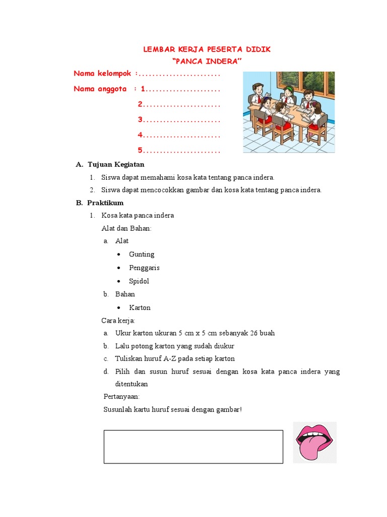 LKPD Panca Indera | PDF