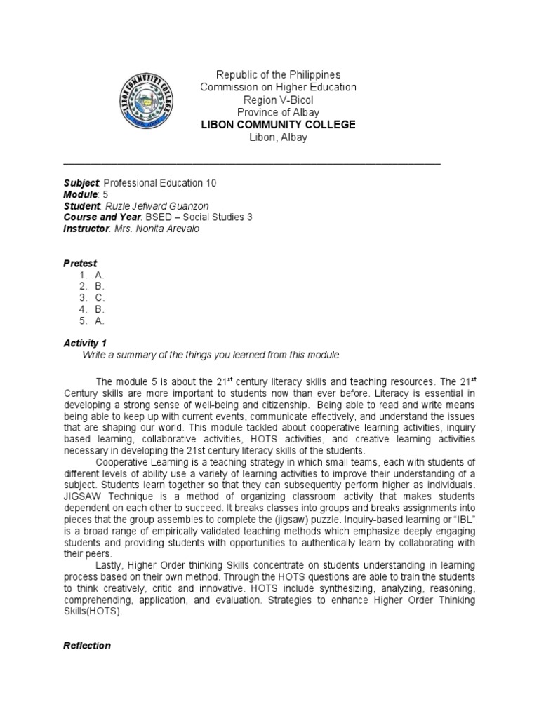 Libon Community College | Download Free PDF | Homo | Teaching