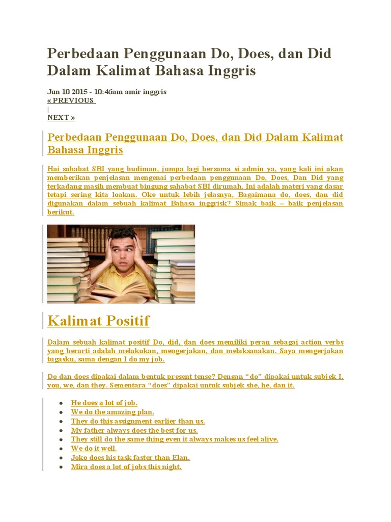 Menggunakan Do Does Did | PDF