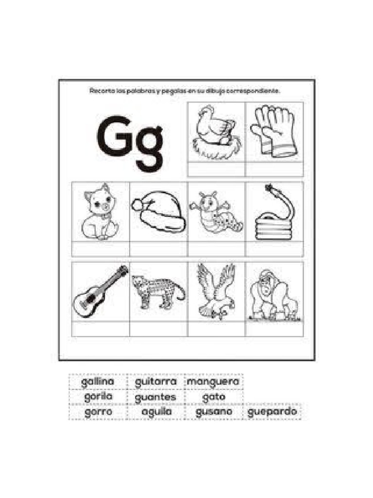 Actividad Letra G | PDF
