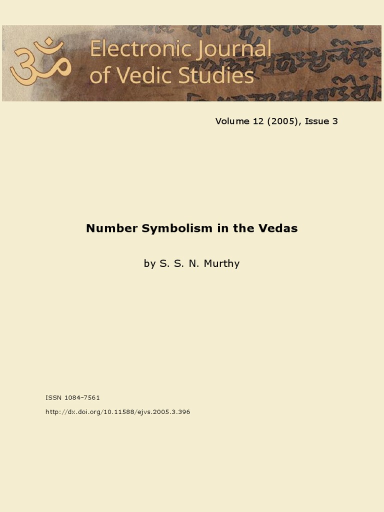 Number Symbolism in The Vedas: by S. S. N. Murthy | PDF | Vedas | Numbers