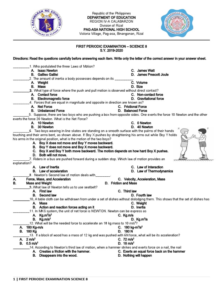 First Periodic Exam (19-20) | PDF | Acceleration | Force