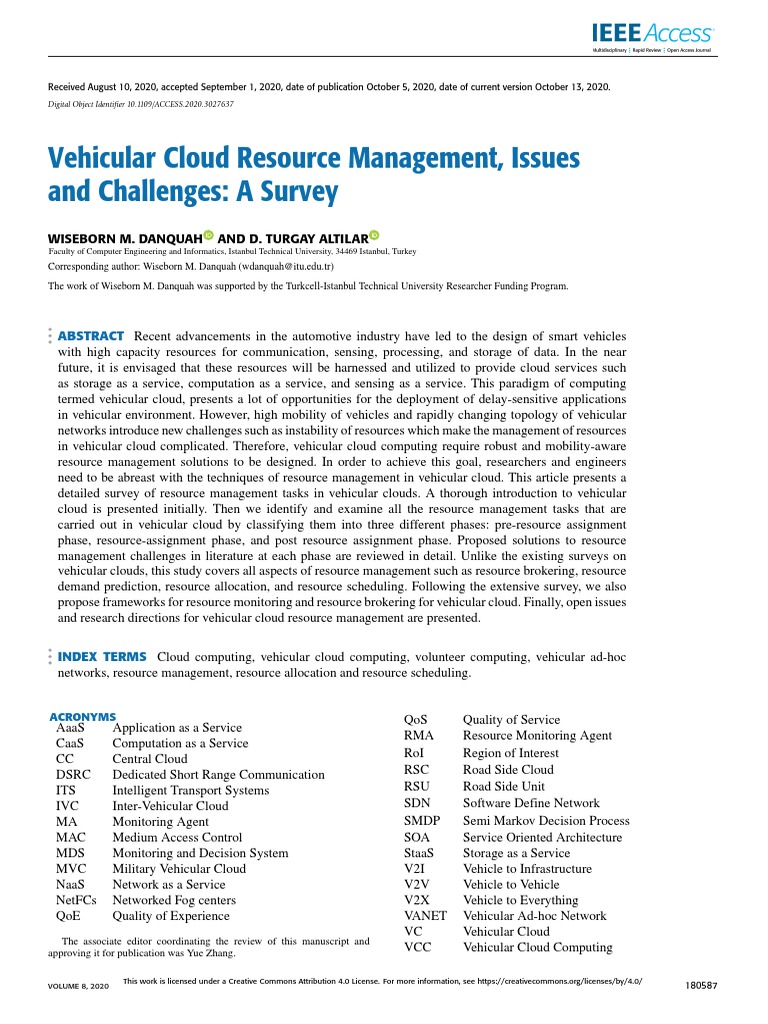 IEEEAccess2020WisebornAltilar 09212652 | PDF | Peer To Peer | Cloud Computing