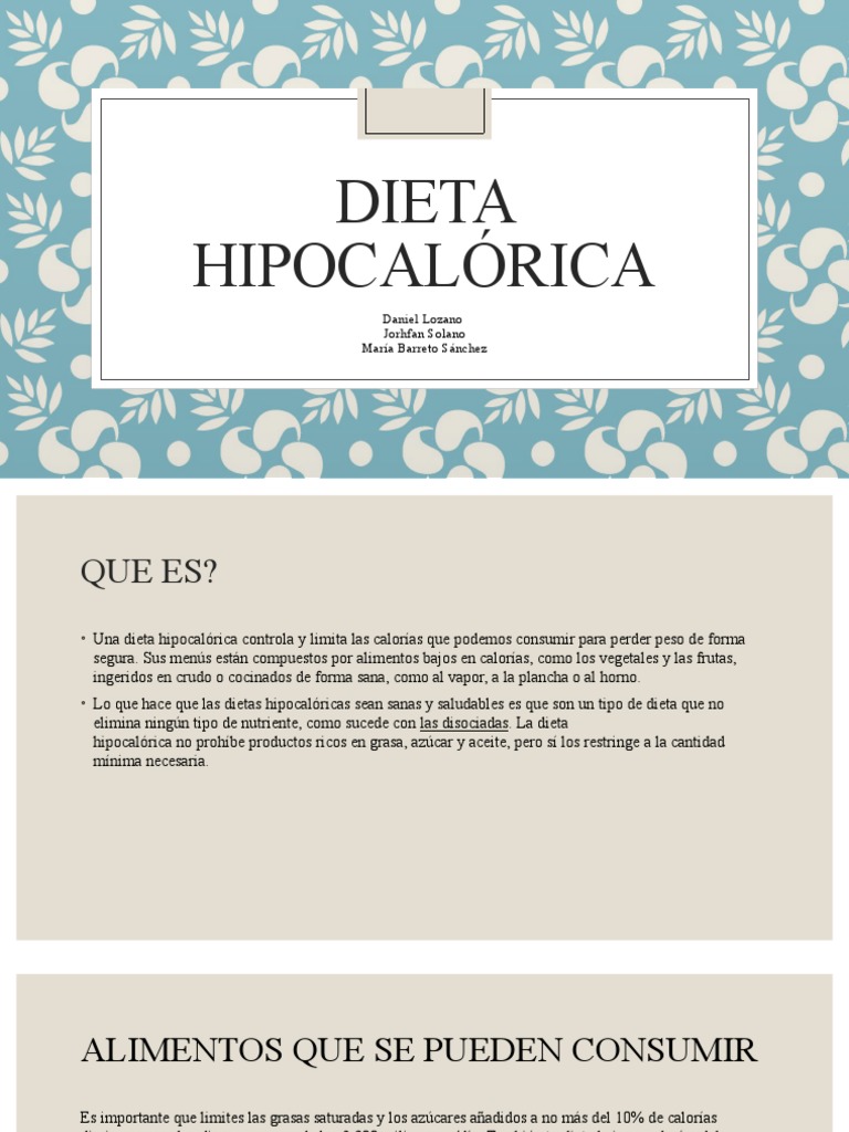 Dieta Hipocalórica | PDF | Salud y bienestar
