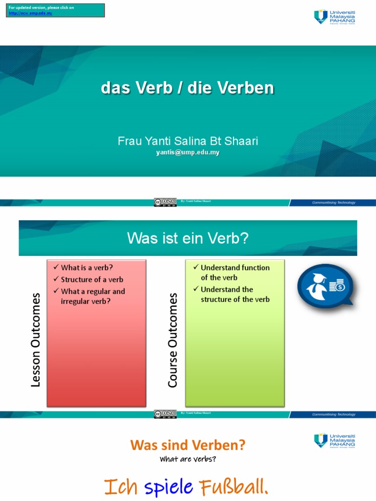 Week 5 - Die - Verben - Präsens-23092019 | PDF | Grammar | Linguistics