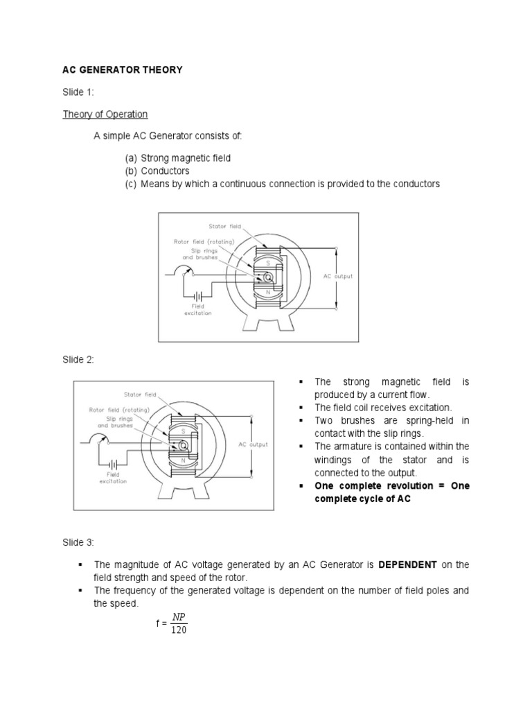 Ac Generator Theory | PDF | Electric Generator | Alternating Current