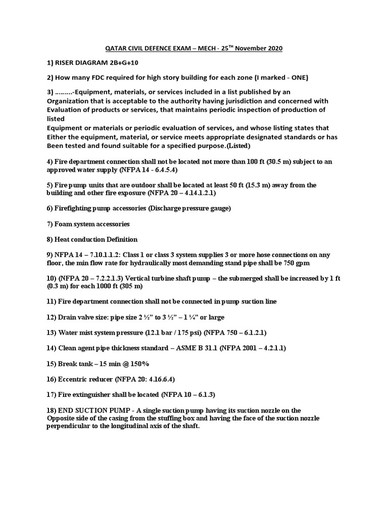 QCDD Exam-Mechanical-26th Nov 2020 | PDF