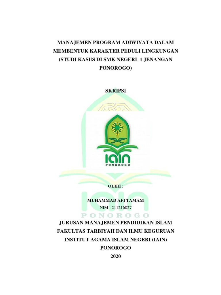 Skripsi 211216027 Muhammad Afi Tamam | PDF