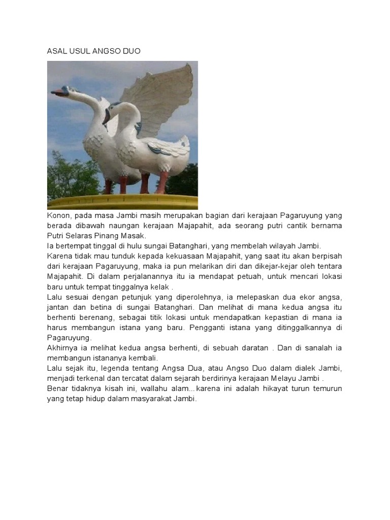 Asal Usul Angso Duo | PDF
