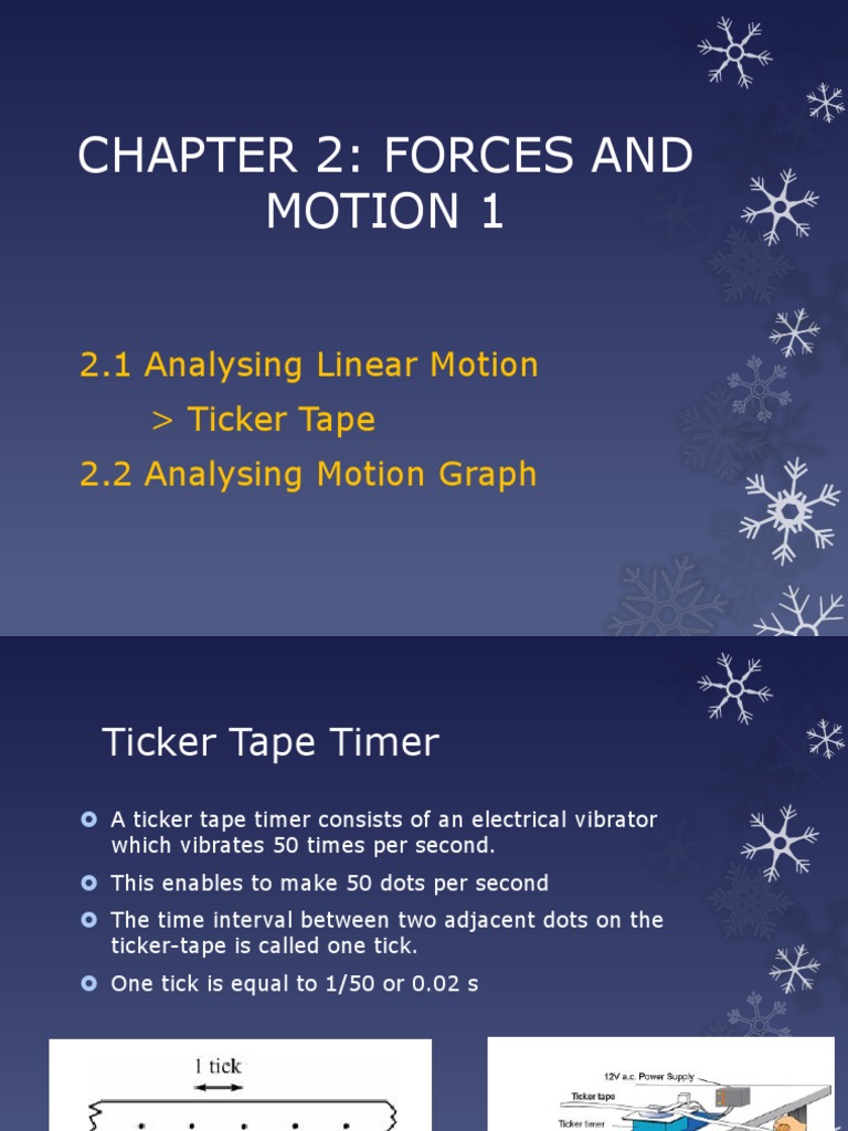 Ticker Tape Timer and Motion Analysis | PDF