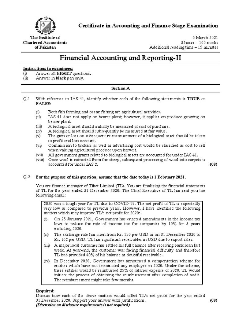 Financial Accounting and Reporting-II | PDF | Balance Sheet | Mergers ...