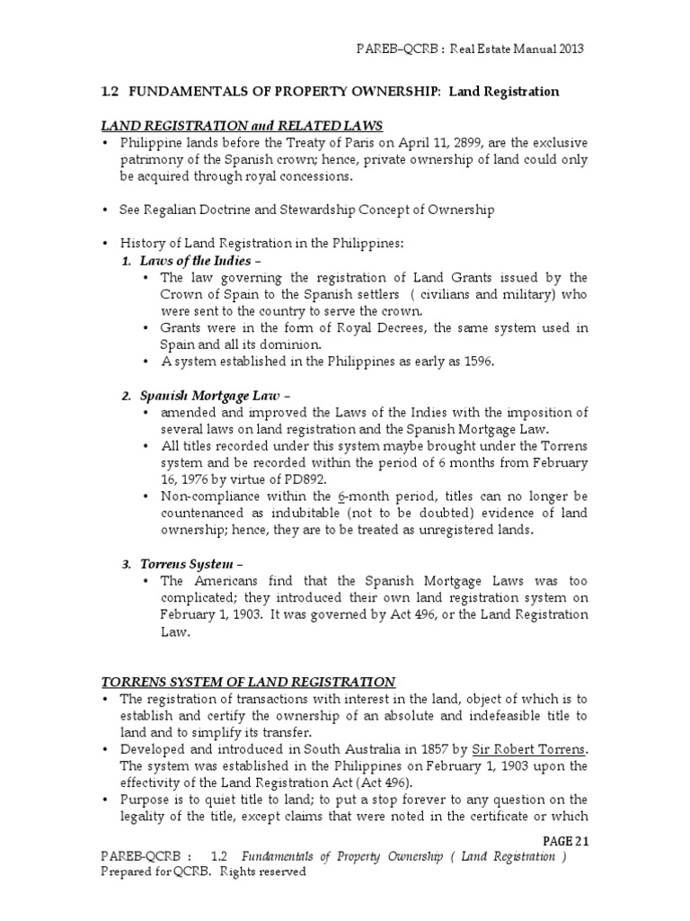 Land Registration | PDF | Easement | Title (Property)