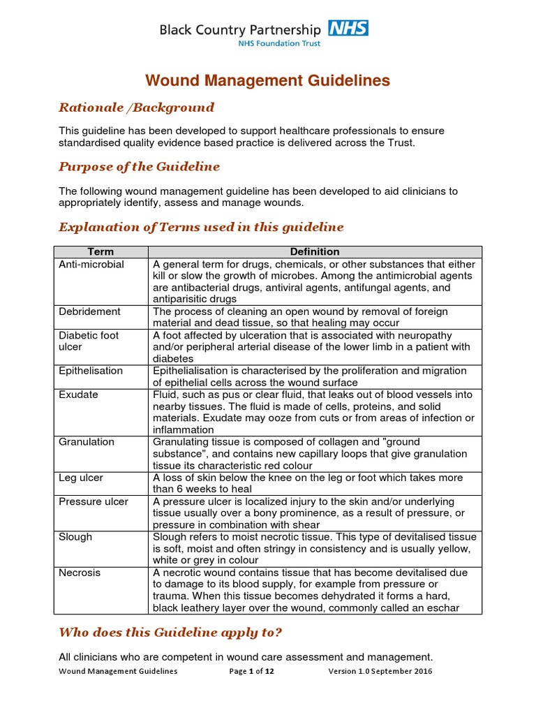 Wound Management Guidelines | Download Free PDF | Wound | Wound Healing