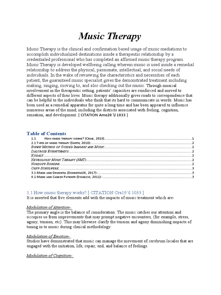 1.1 How Music Therapy Works? (CITATION Cra19 /L 1033) | Download Free ...