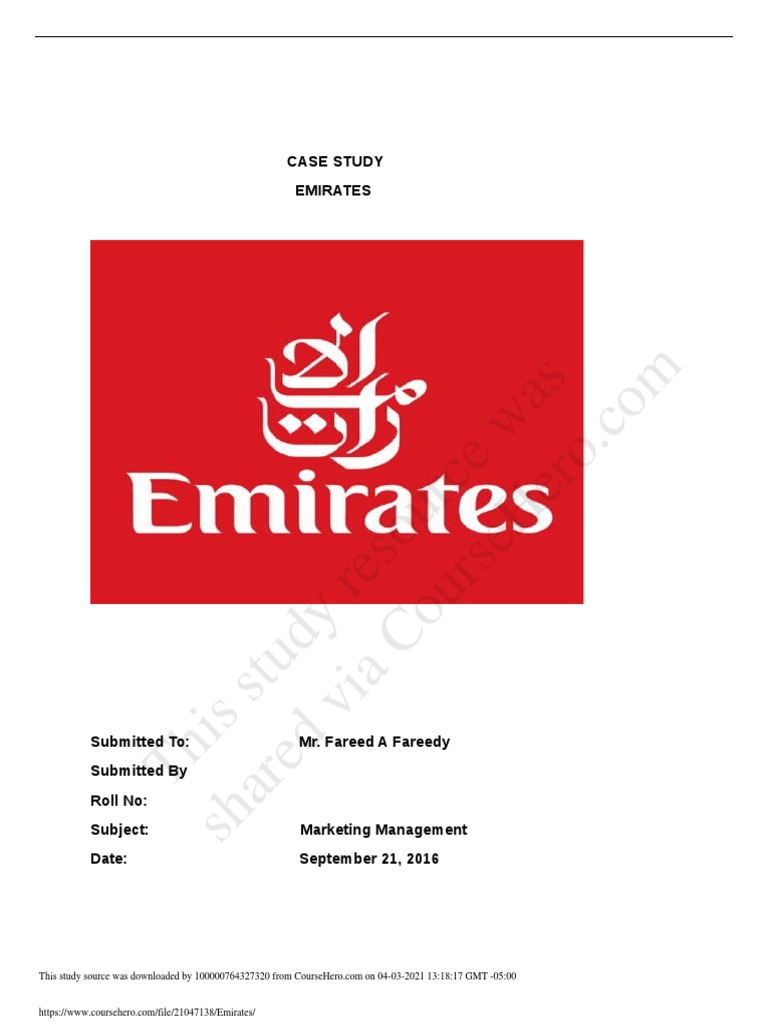 This Study Resource Was | PDF | Emirates (Airline) | Airlines